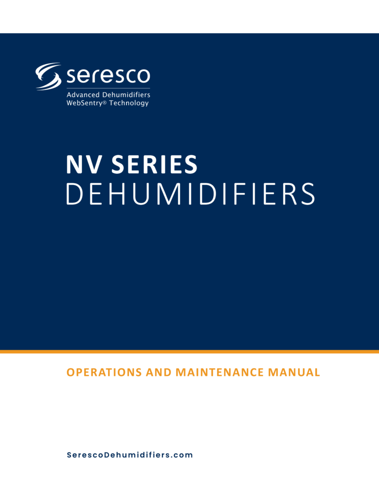 Manuals - Seresco Dehumidifiers